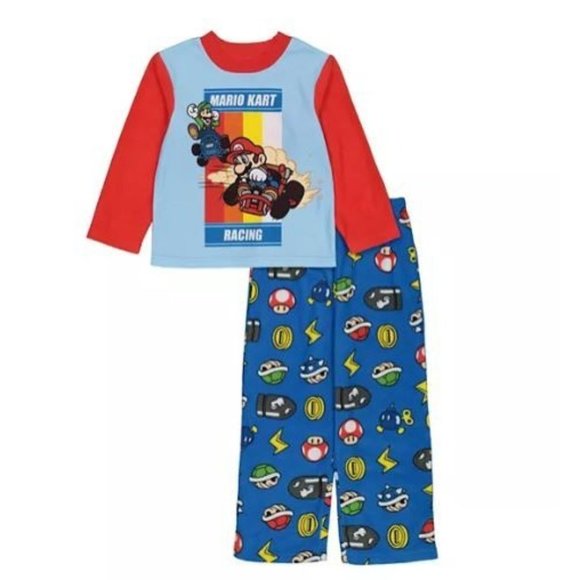 Pajamas | Nintendo Mario Speed Top Bottoms Pajama Set | Poshmark